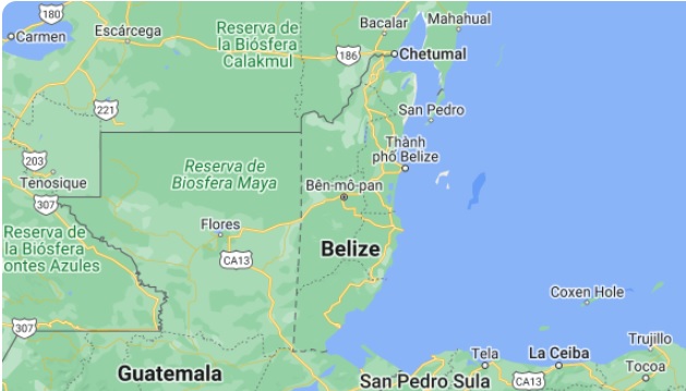Belize. Population: 412,053. Land area is 22,810 Km2 (8,807 sq. miles ...